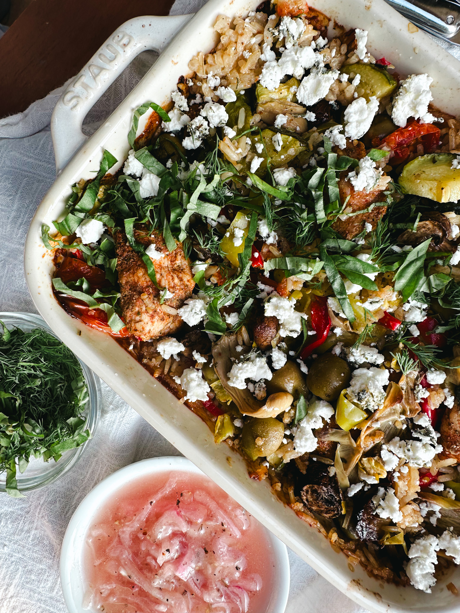 One-Pan Mediterranean Rice Bake – SIP.COOK.ENJOY.