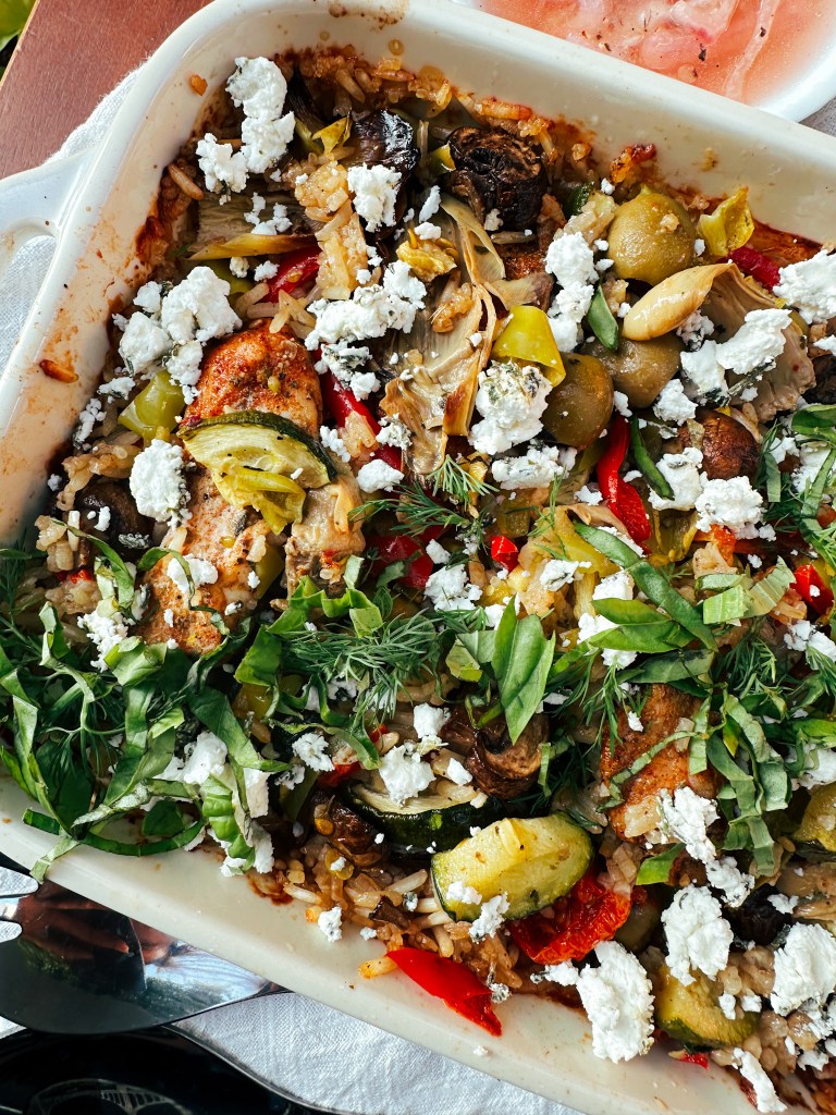One-Pan Mediterranean Rice Bake – SIP.COOK.ENJOY.